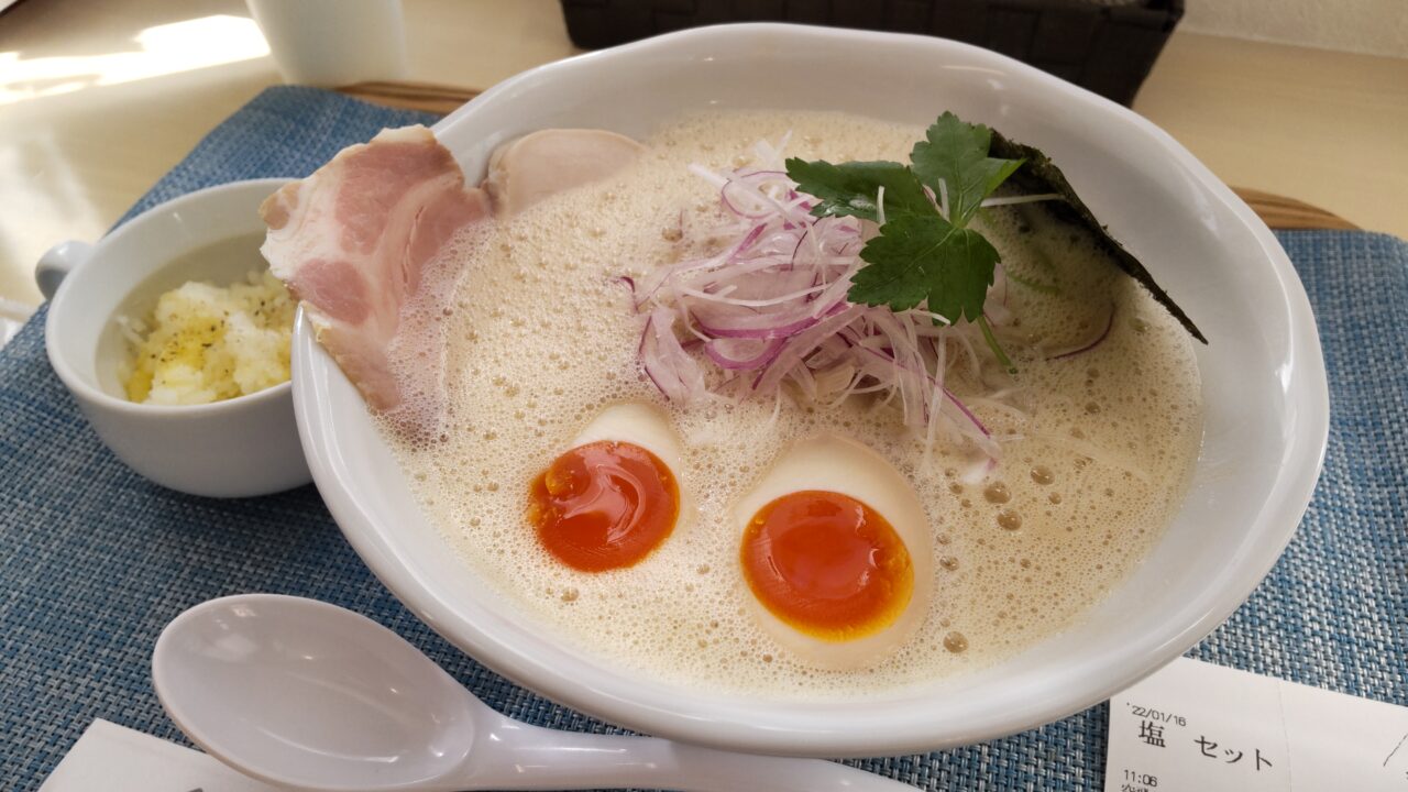 空飛ぶ福のとり 鶏白湯（塩）セット 麺大盛 木更津市清見台 ラーメン ブラぶら木更津｜ブラぶら木更津 木更津情報